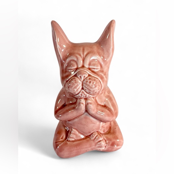Vintage | Accents | Namaste Pink Ceramic French Frenchie Bulldog ...